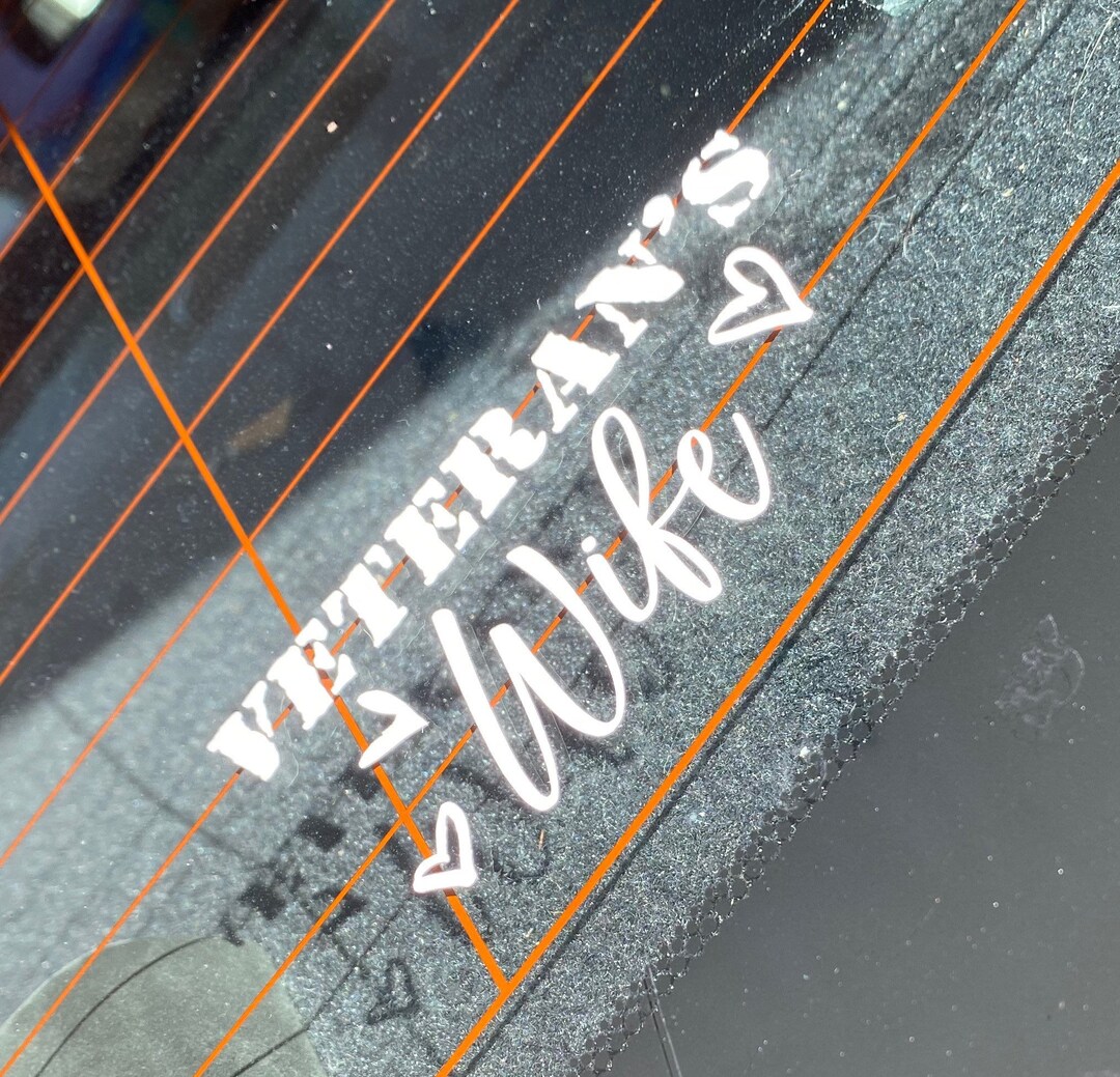 Veteran’s Wife Decal Sticker - Etsy