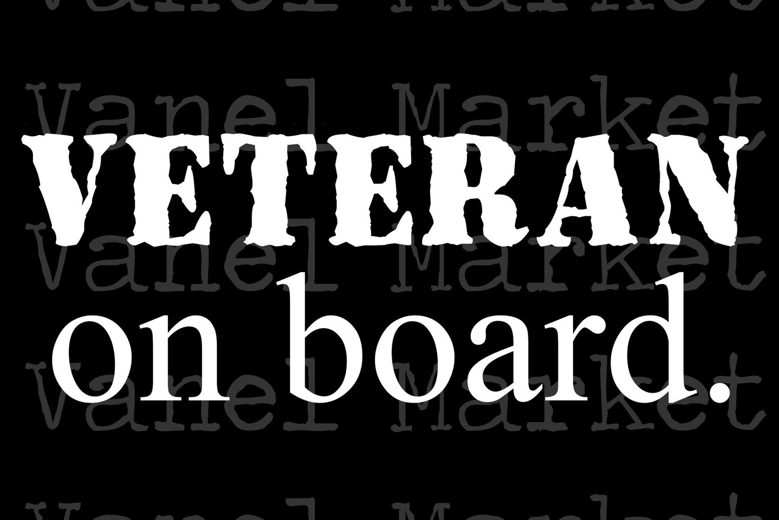 Veteran on Board. Decal Window Cling Sticker - Etsy