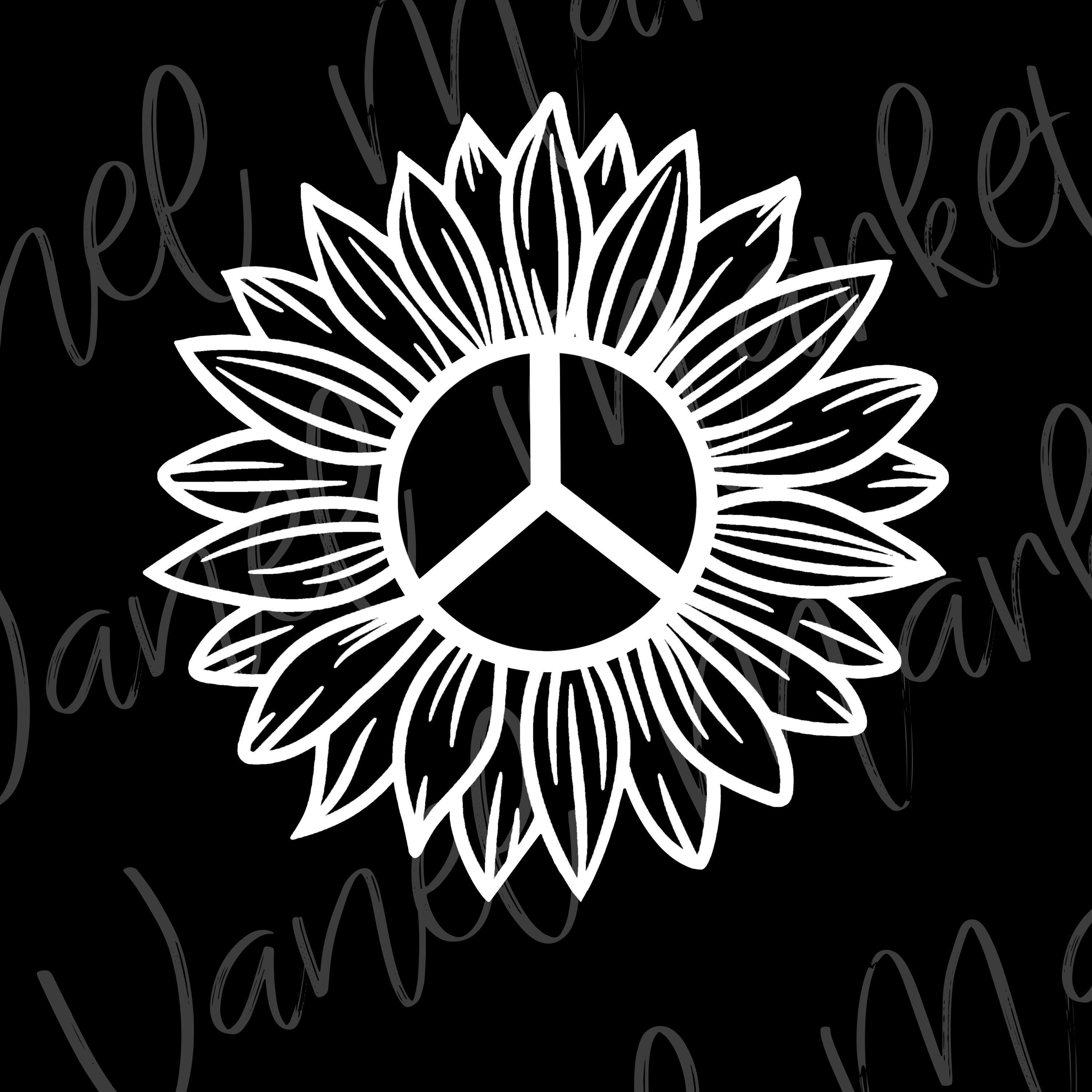 Peace for Ukraine Sunflower Peace Sign Sticker Decal - Etsy