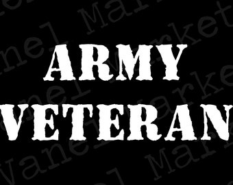 U.S. Army Veteran Bumper Sticker Window Laptop Car Decal Vinyl iPad - Etsy
