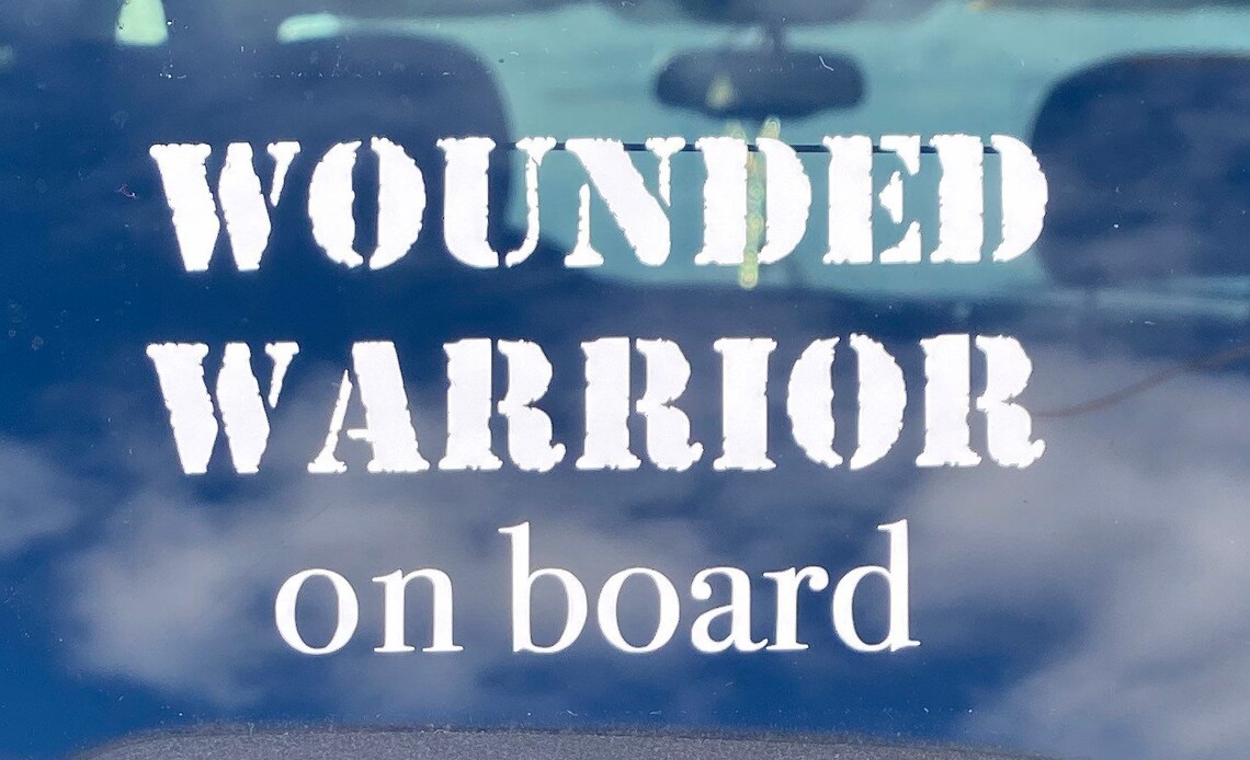 Wounded Warrior on Board Decal Sticker for Veterans Military - Etsy