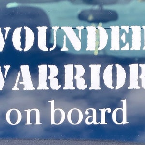 Wounded Warrior on Board Decal Sticker for Veterans Military - Etsy