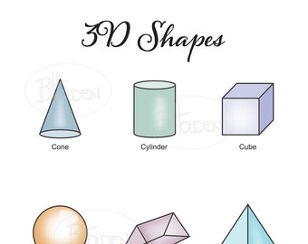 3d Shape Chart - Etsy