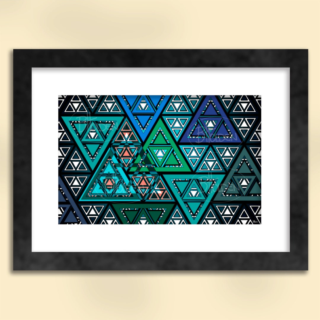 Triangles 2 Geometric Abstract Art Print - Etsy
