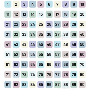 Count to 200 Maths Educational Chart Digital Files A1, A2, A3, A4 ...