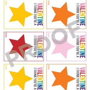 Starburst Valentine - Kid Valentine- INSTANT DIGITAL DOWNLOAD - Etsy