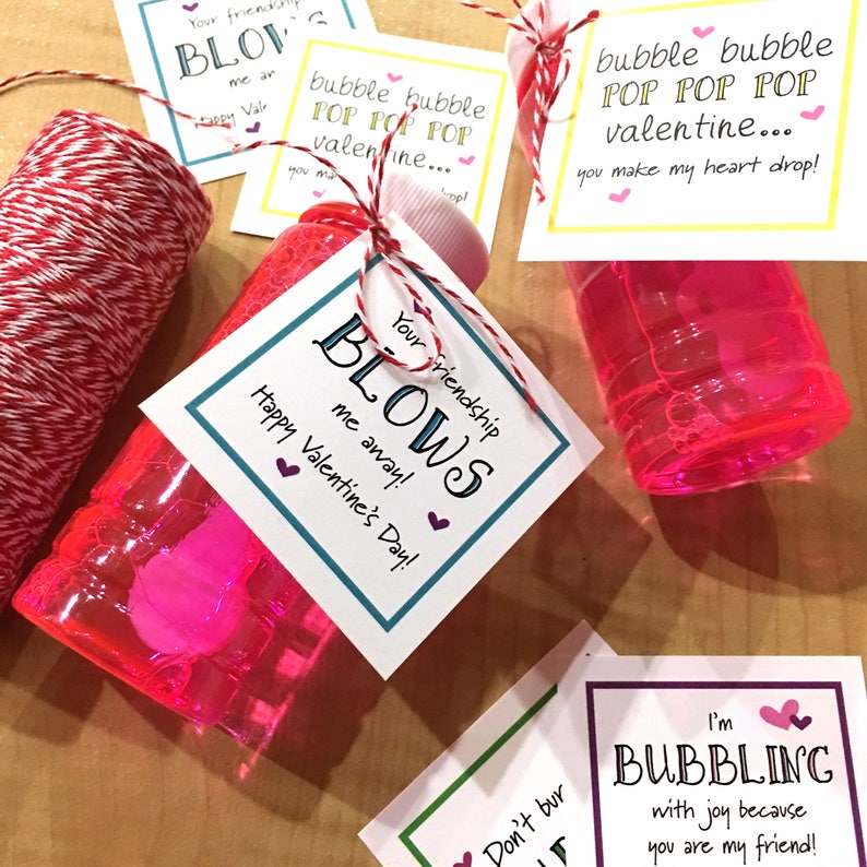 Customizable Bubble Valentine - Kid Valentine - Edit in Canva - INSTANT ...