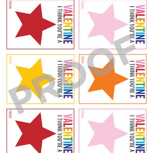 Starburst Valentine - Kid Valentine- INSTANT DIGITAL DOWNLOAD - Etsy