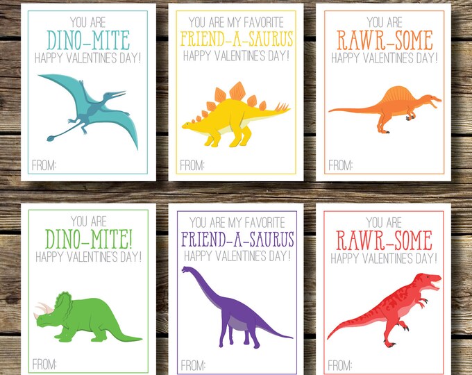 Dinosaur Valentine Kid Valentine INSTANT DIGITAL DOWNLOAD - Etsy
