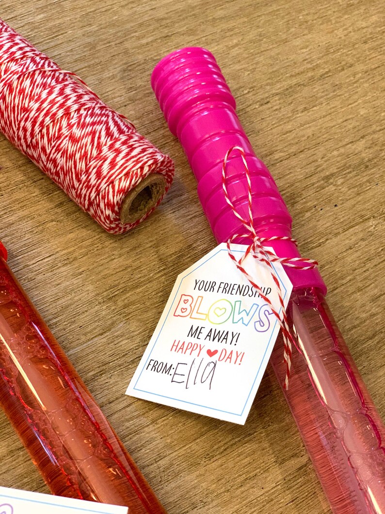 Bubbles Valentine Tag Kid Valentine INSTANT DIGITAL - Etsy