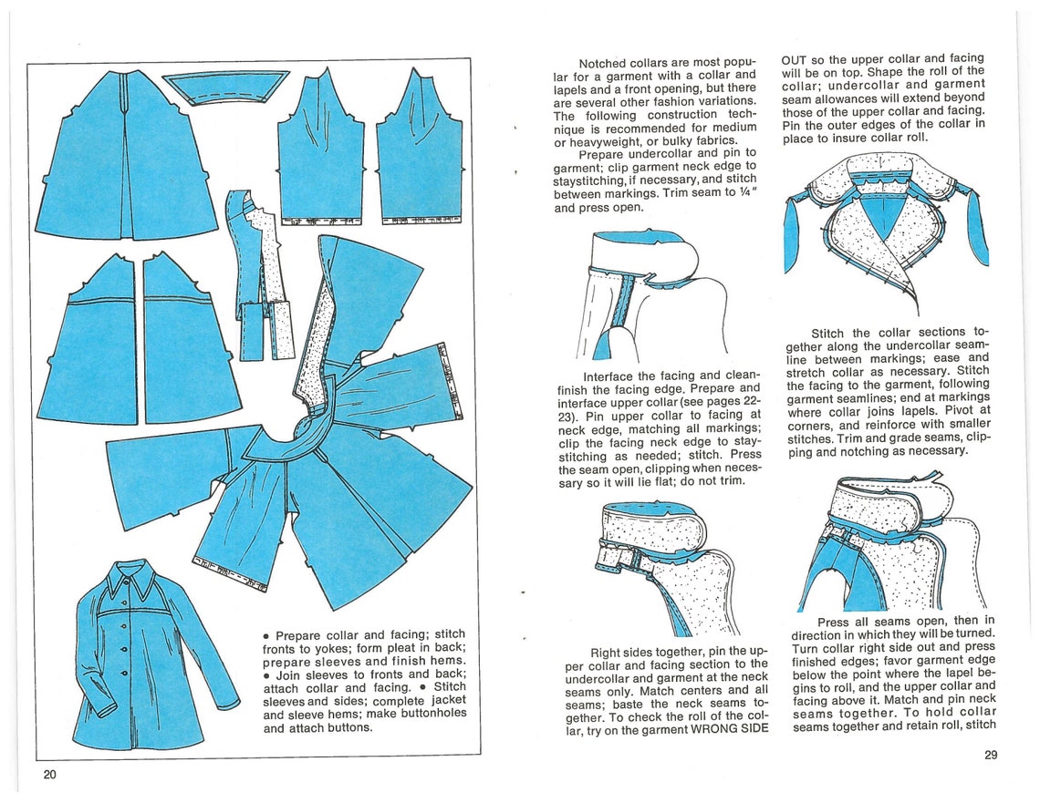 PDF Booklet Easy Unlined Jackets Coats Etc From Vogue Patterns || PDF ...