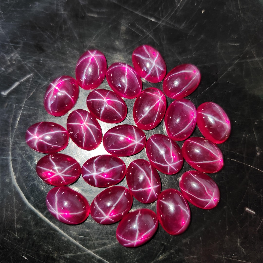 14x10 Mm Red Lindy Star Ruby | Oval Shape Cabochon Loose Gemstone ...