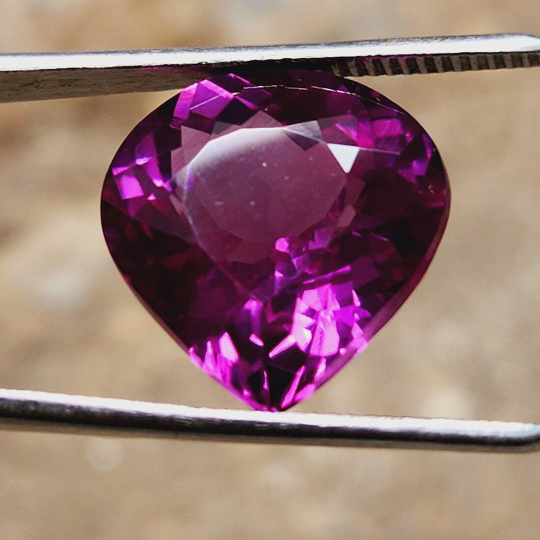 AAA Flawless Vietnam Purple Spinel Loose Heart Cut Gemstone 14x14mm for ...