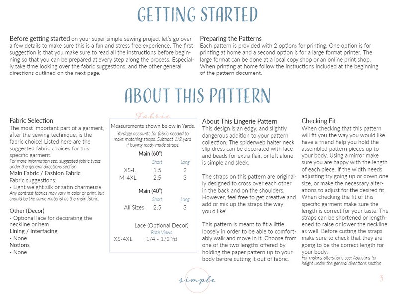 Easy Lingerie Sewing Pattern | Sizes XS - 4XL | Sexy Valentines Day ...