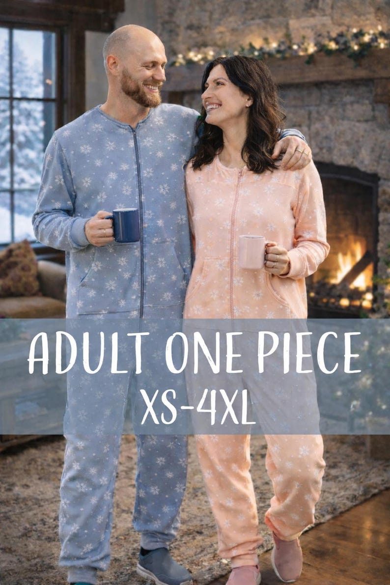Adult One Piece PJ Printable Pattern | Sizes XS-4XL | Men | Women ...