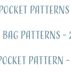 12 Printable Pocket Patterns | Digital PDF | Pocket Bag Pattern | Patch ...