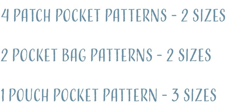 12 Pocket Sewing Patterns | Patch & Pouch Designs (digital PDF) - Etsy