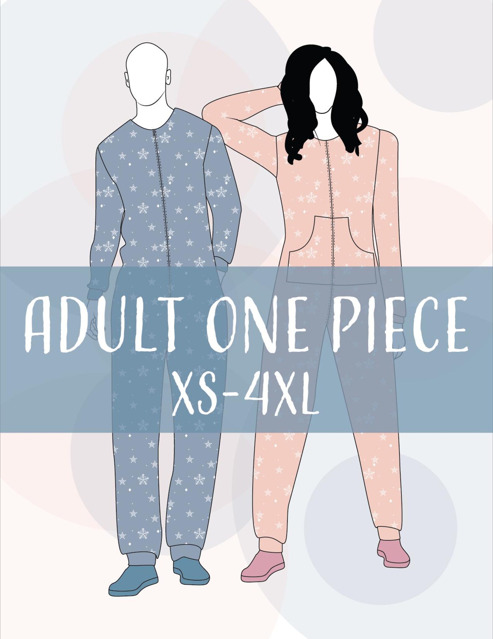 Adult One Piece PJ Printable Pattern | Sizes XS-4XL | Men | Women ...