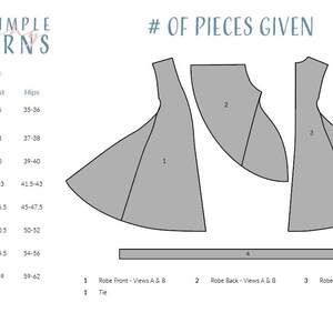 Luxury Robe Sewing Pattern | XS-4XL, Easy Elegant DIY (digital Pattern ...