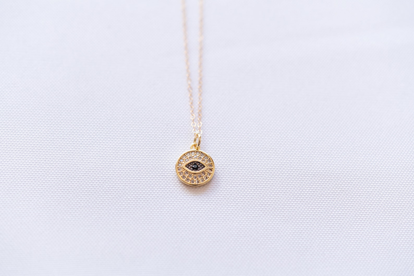 Evil Eye on Gold Chain / Buddha on Gold Filled Chain - Etsy