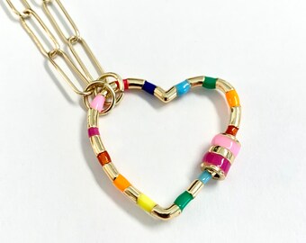 Enamel Paperclip Carabiner | Etsy