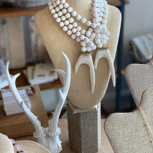 White Bone Horn - Etsy