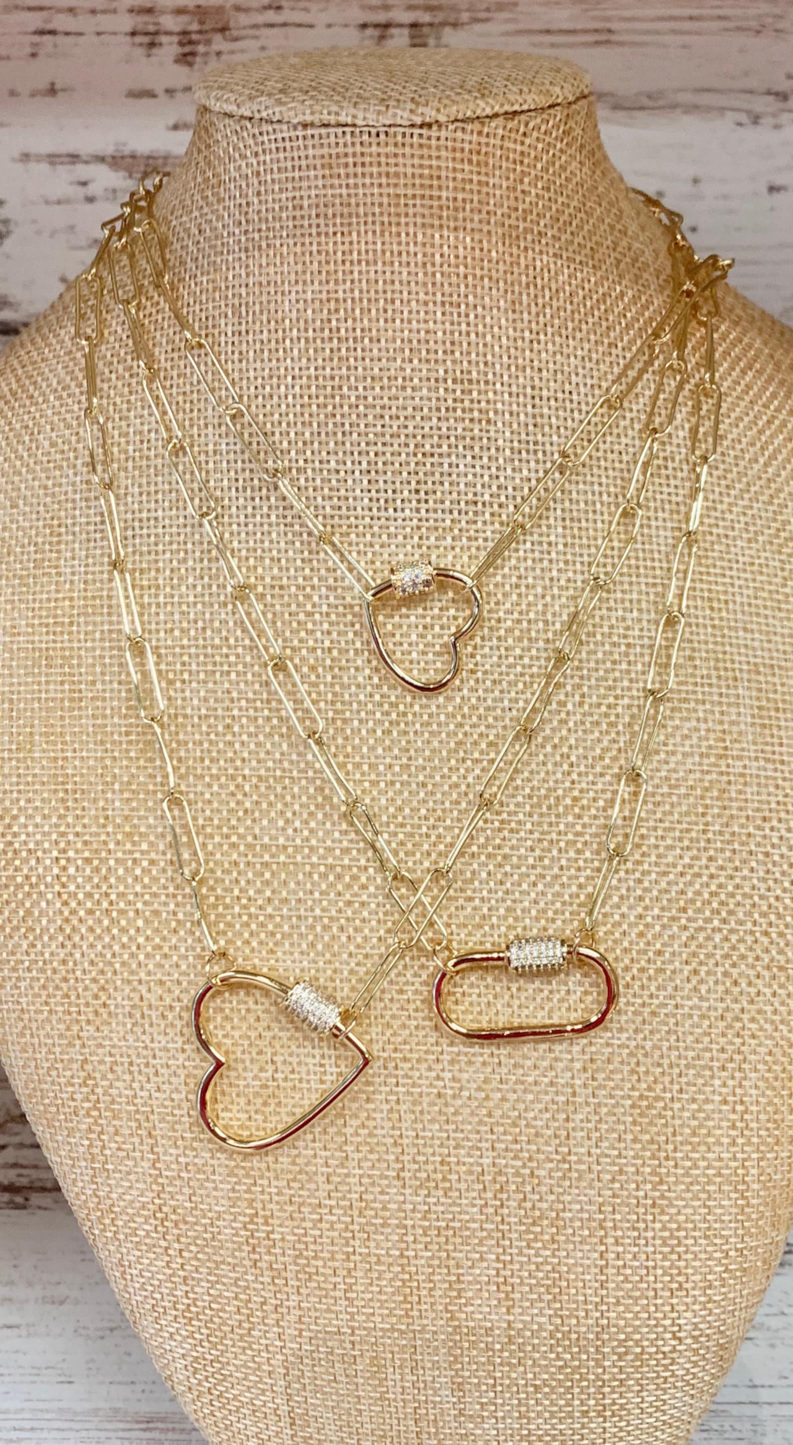 Paper Clip Chain With Carabiner | Etsy