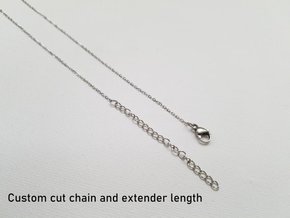 Thin Necklace Chain Custom Cut Length Custom Gift Box - Etsy