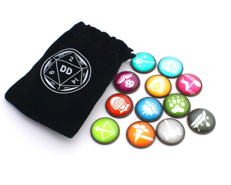 Tabletop RPG D&D Class Counters / Tokens for Dungeons and - Etsy