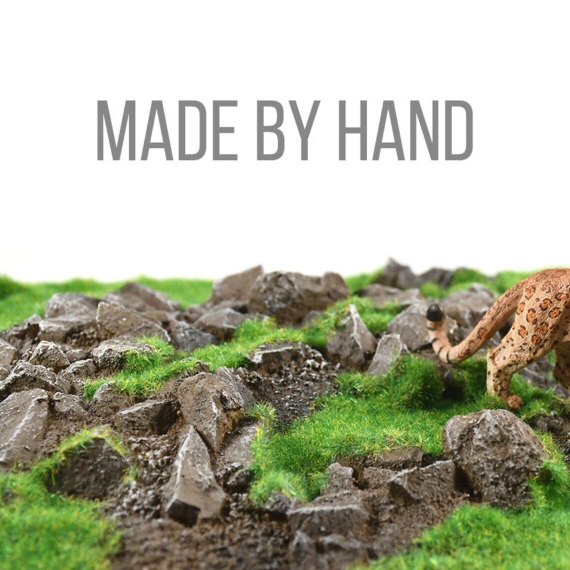 Diorama Scenery Display Board Grass and Rocks Model - Etsy