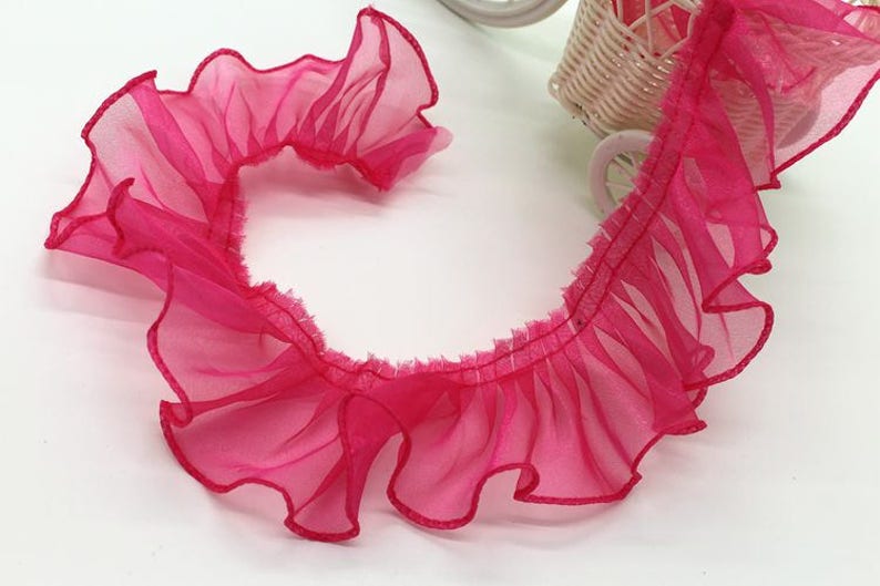 Chiffon Edge Pleated Ruffle Ruffle Trim Fabric Tulle Edge | Etsy