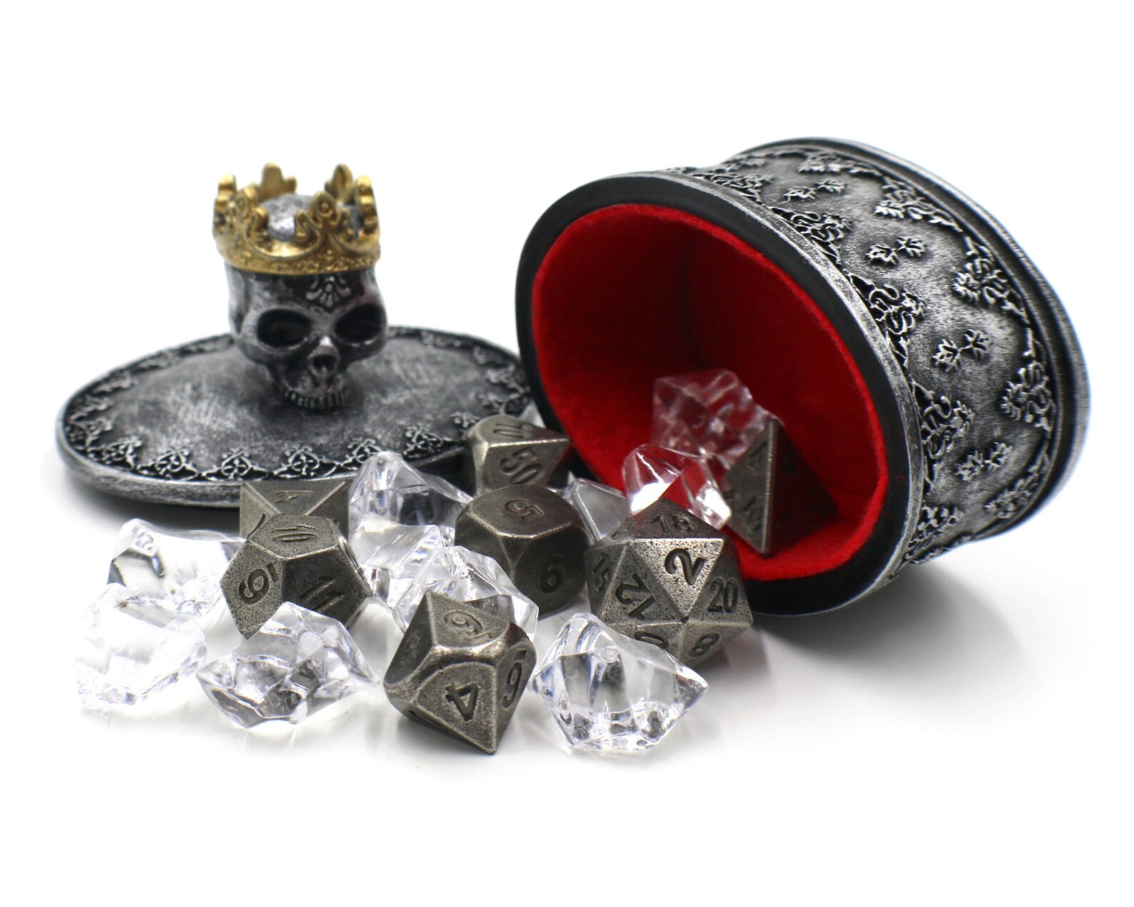 Gothic Dice Box with Metal D20 Set for Dungeons and Dragons | Etsy