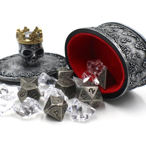Gothic Dice Box With Metal D20 Set for Dungeons and Dragons - Etsy
