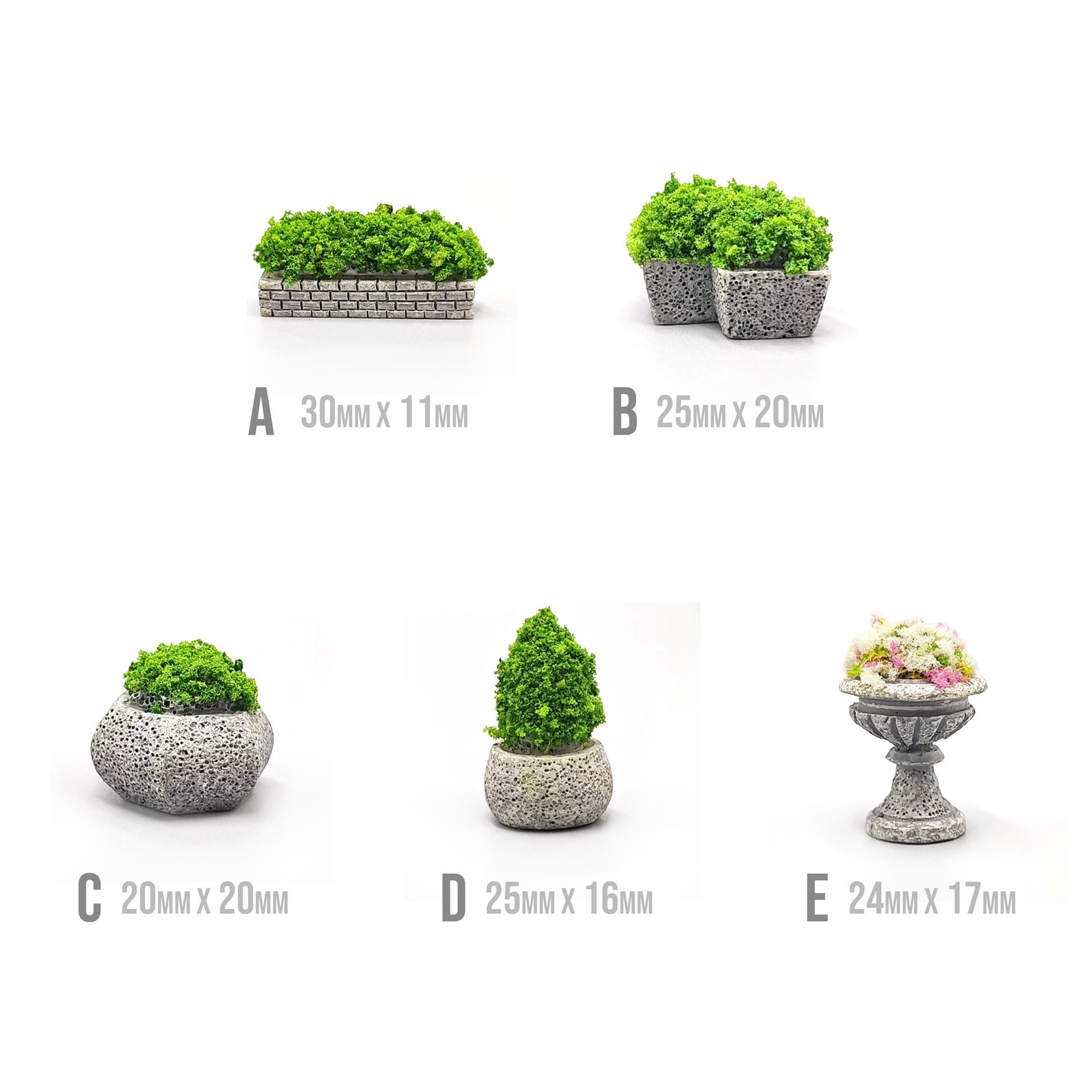 Miniature Planters for Micro Landscapes and Dollhouses - Etsy