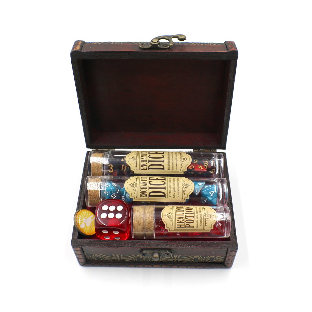 D&D Gift Set With Storage Box, D20 Dice Sets and Accessories - Etsy