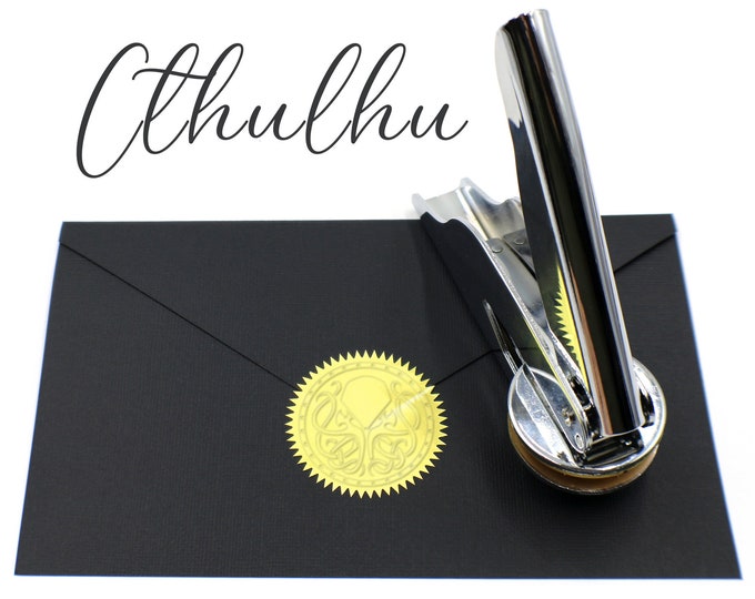 Cthulhu Mythos Paper Embosser Stamp Set With Gold Seals - Etsy