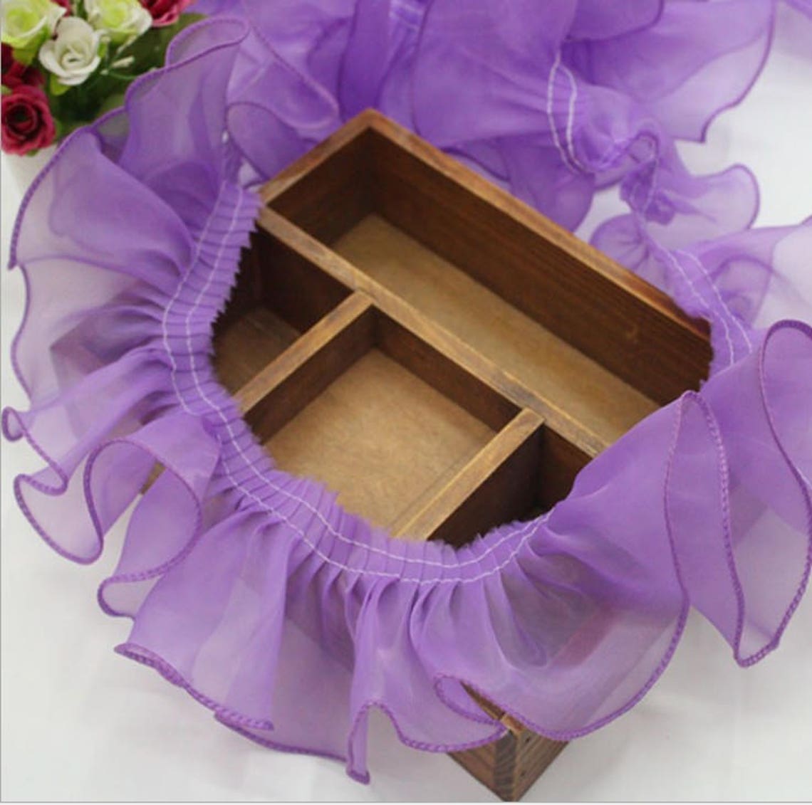 Chiffon Edge Pleated Ruffle Ruffle Trim Fabric Tulle Edge | Etsy