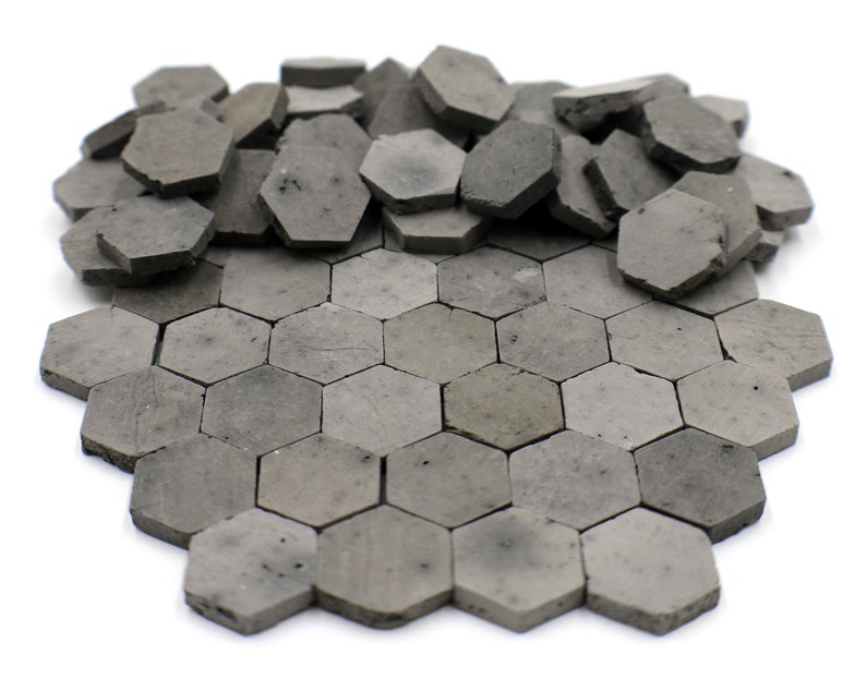 1/16 Miniature Stone Hex Bricks / Tiles for Modelling and - Etsy