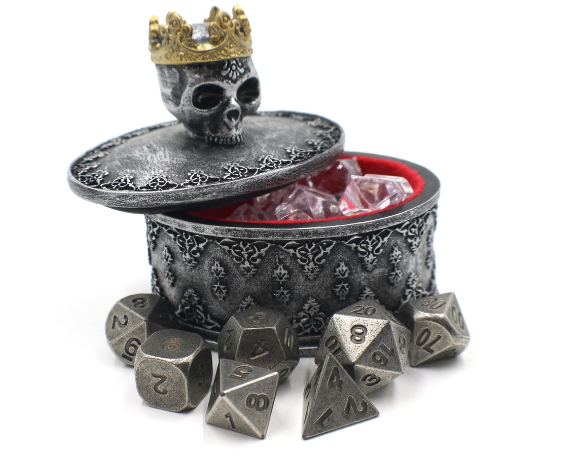 Gothic Dice Box with Metal D20 Set for Dungeons and Dragons | Etsy