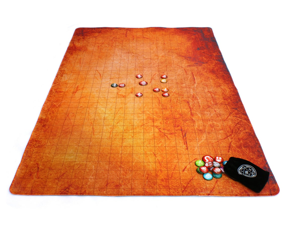 D&D Neoprene Battle Mat and Gaming Tokens for Dungeons and | Etsy