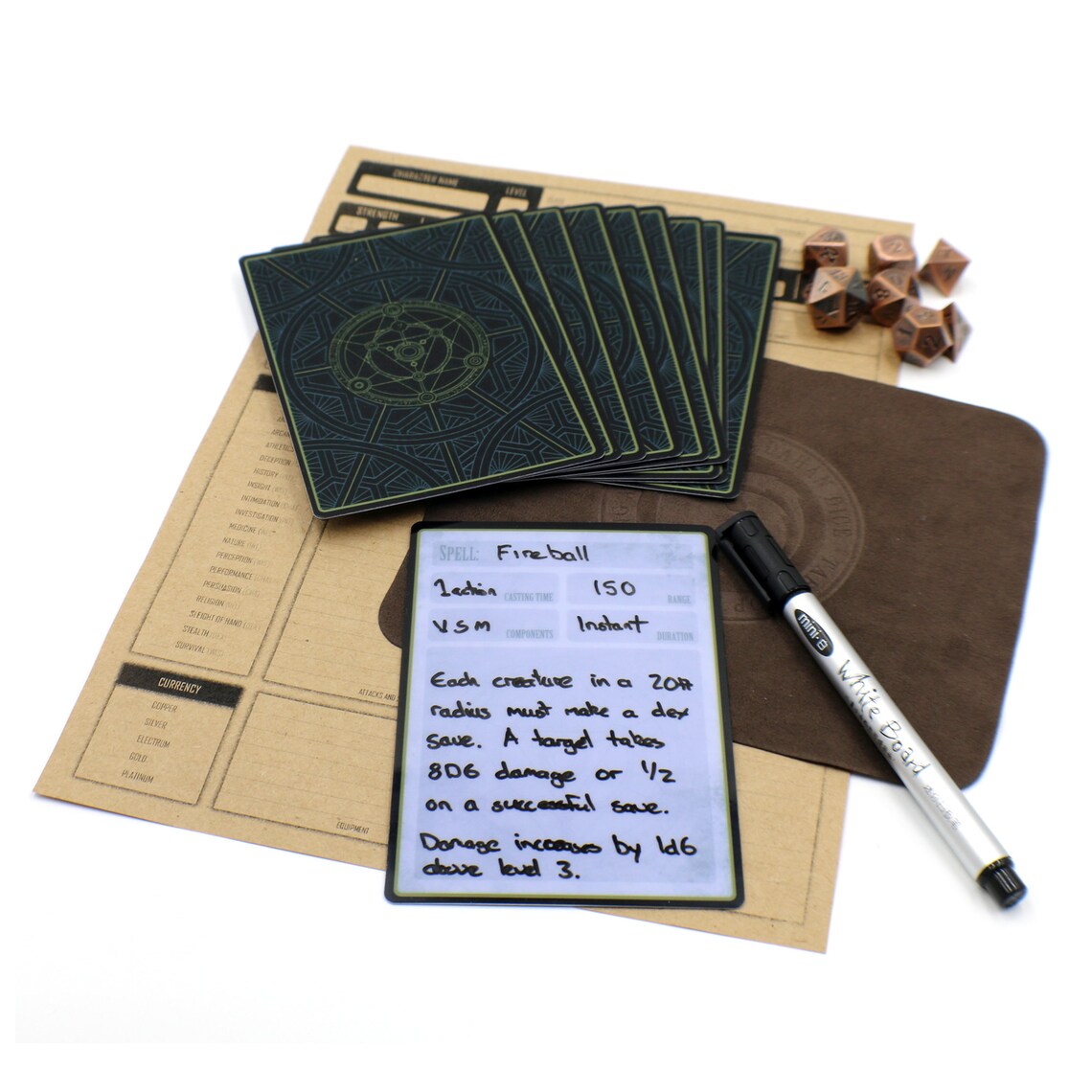 Dry Erase Spell Book Cards With Pen and Cloth for D&D - Etsy