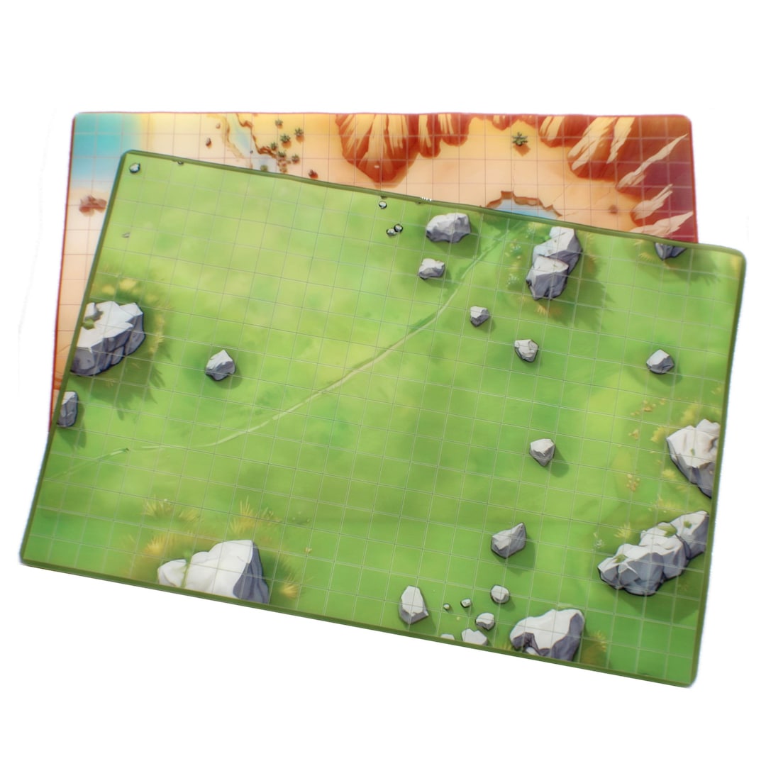 Grid Battle Mats for D&D and Tabletop Games (dry Erase) - Etsy