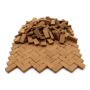 1/16 Miniature Clay Bricks for Model Walls, Stone Floors and Dollhouses ...