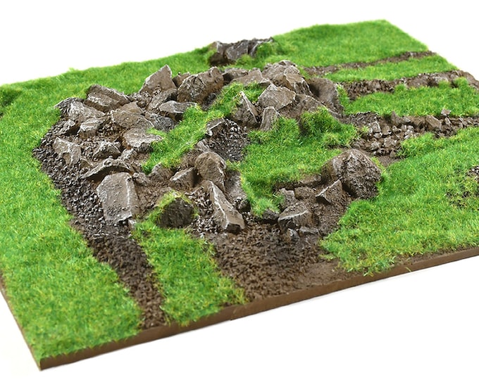 Diorama Scenery Display Board - Grass and Rocks Model - Etsy