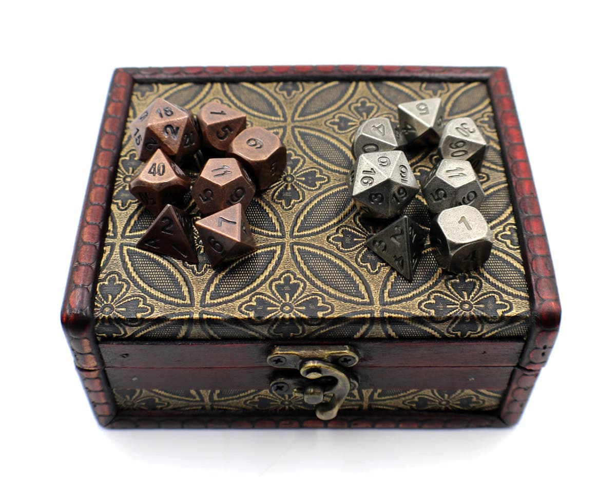 Twin Role Playing Metal Dice Sets With Storage Chest / Box for - Etsy
