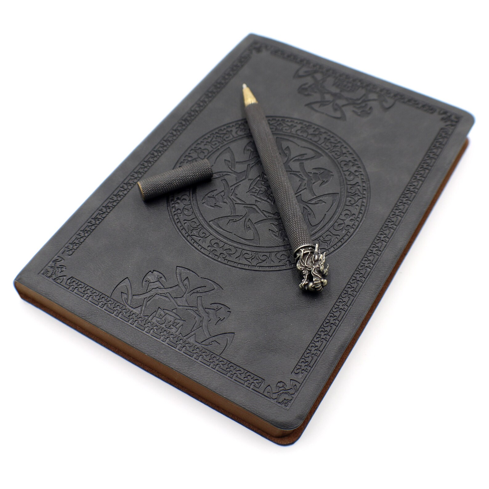 Metal Dragon Pen and Leather Journal / Notebook for D&D - Etsy