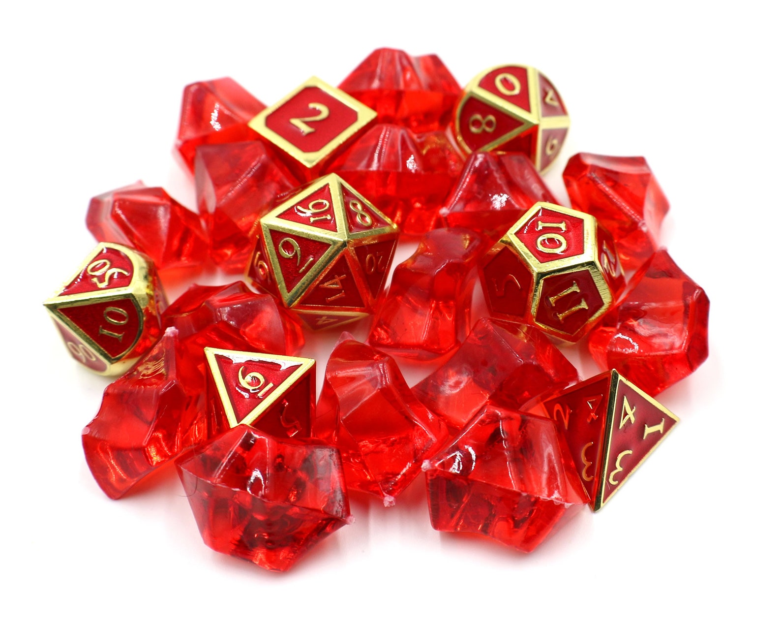 Dragon D&D Dice Container With Metal D20 Set and Crystals - Etsy