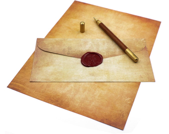 Vintage Envelope Letter Packs, Antique Style Blank Letter With Hemp ...