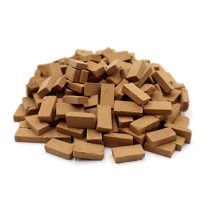 1/16 Miniature Clay Bricks for Model Walls, Stone Floors and Dollhouses ...