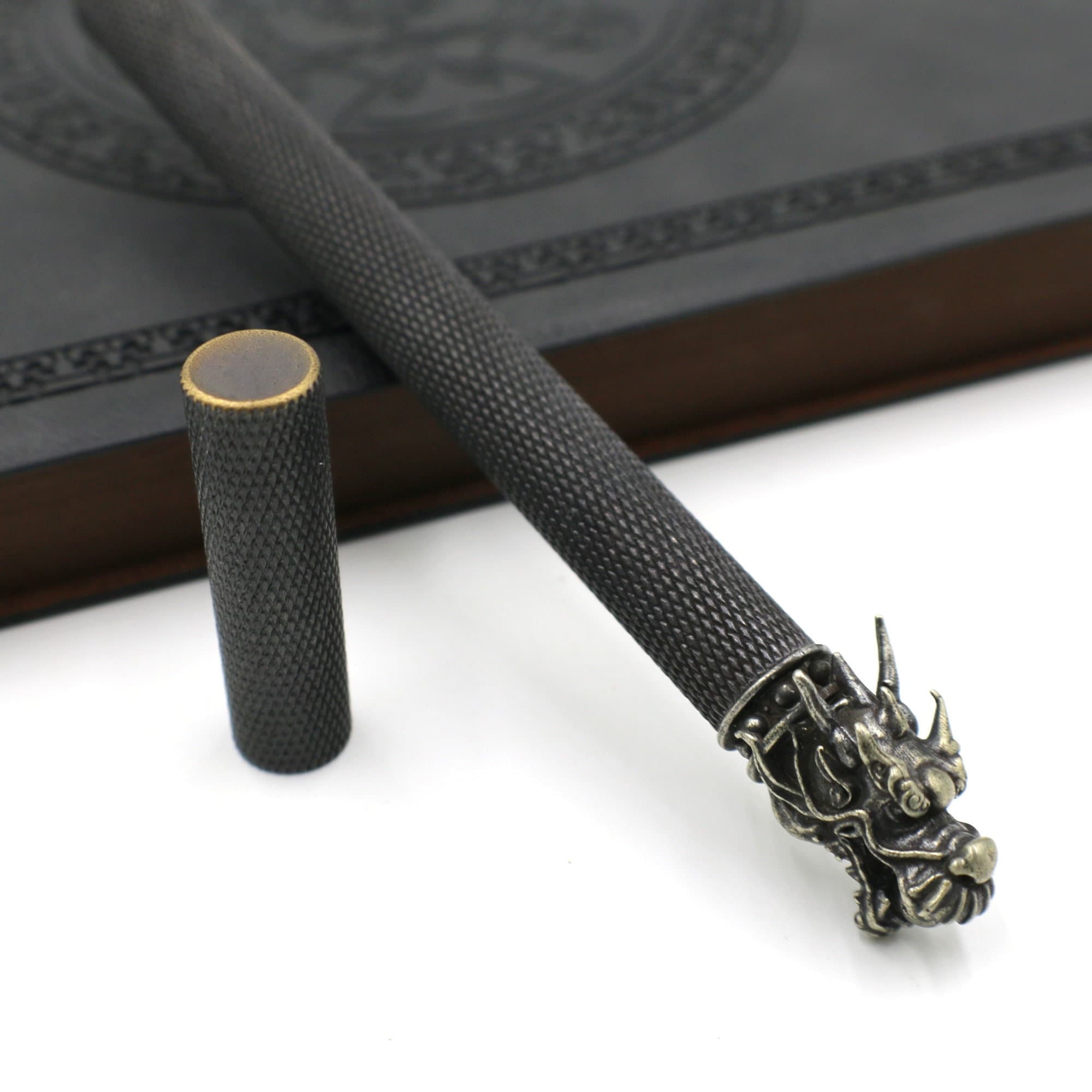 Metal Dragon Pen and Leather Journal / Notebook for D&D - Etsy